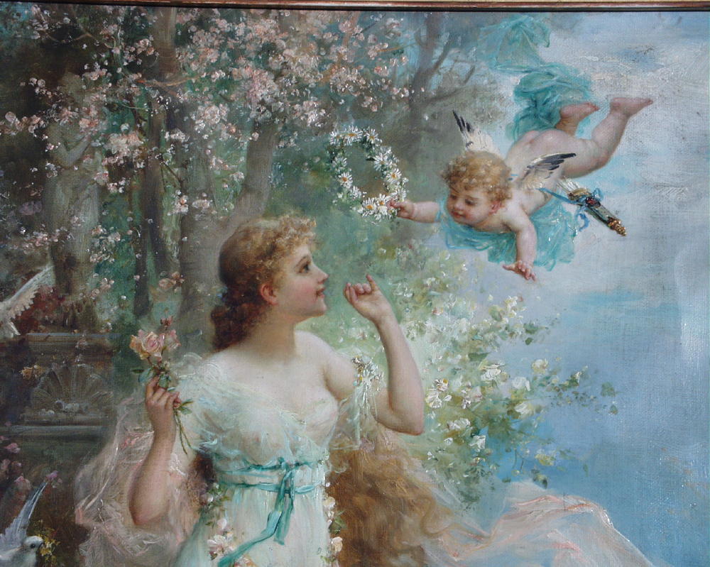 HANS ZATZKA, Austrian (1859-1945) A Fine Oil on Canvas "The Arrival of ...
