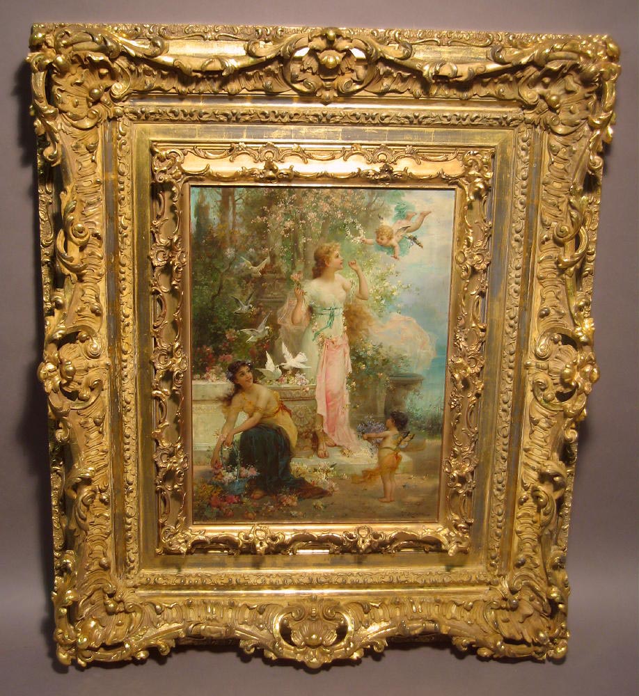 HANS ZATZKA, Austrian (1859-1945) A Fine Oil on Canvas "The Arrival of ...