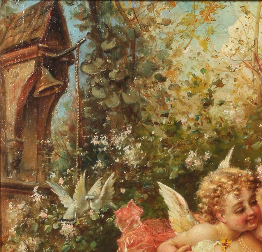 Hans Zatzka (Austrian, 1859-1945) A Superb Quality Oil on Canvas Titled ...