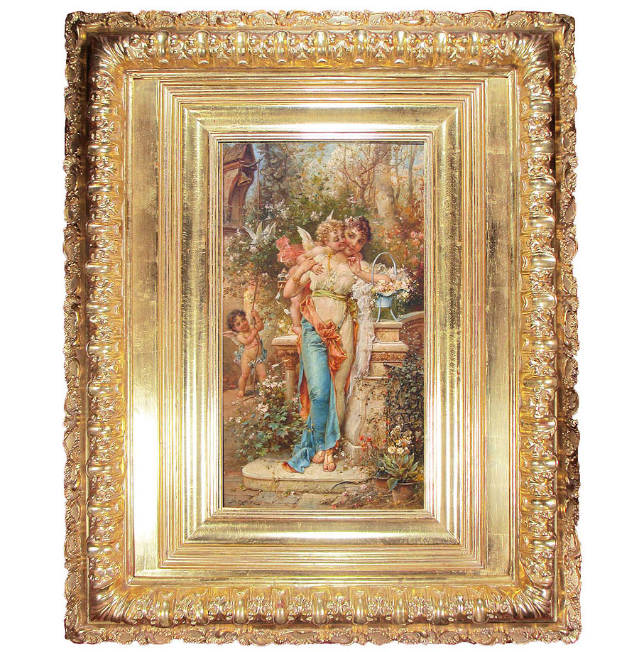 Hans Zatzka (Austrian, 1859-1945) A Superb Quality Oil on Canvas Titled ...