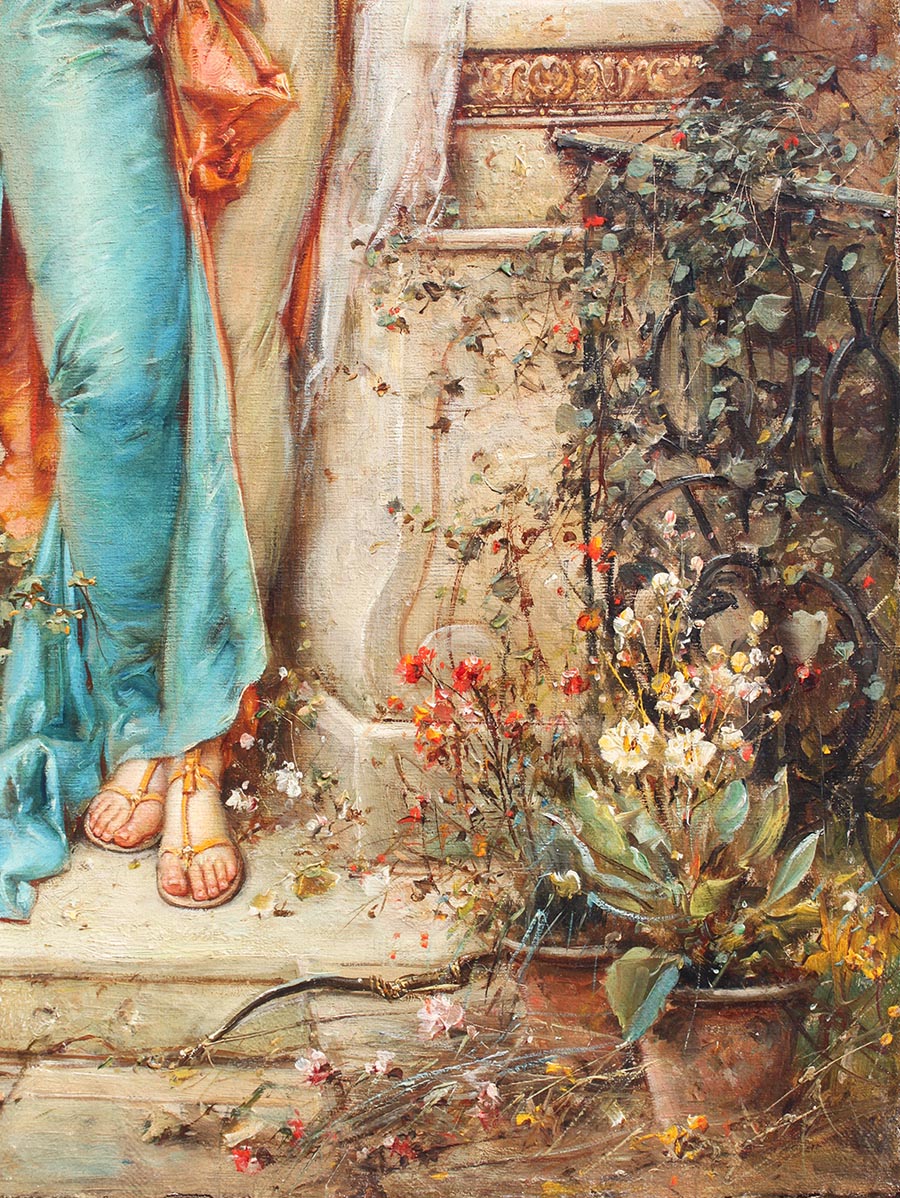 Hans Zatzka (Austrian, 1859-1945) A Superb Quality Oil on Canvas Titled ...