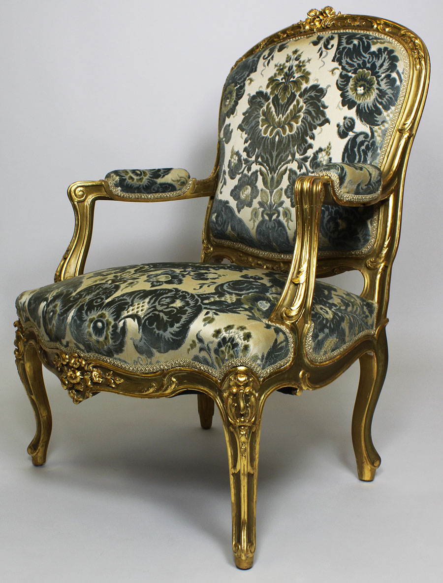 A Fine Pair of French 19th-20th Century Louis XV Style Two-Tone Gilt ...