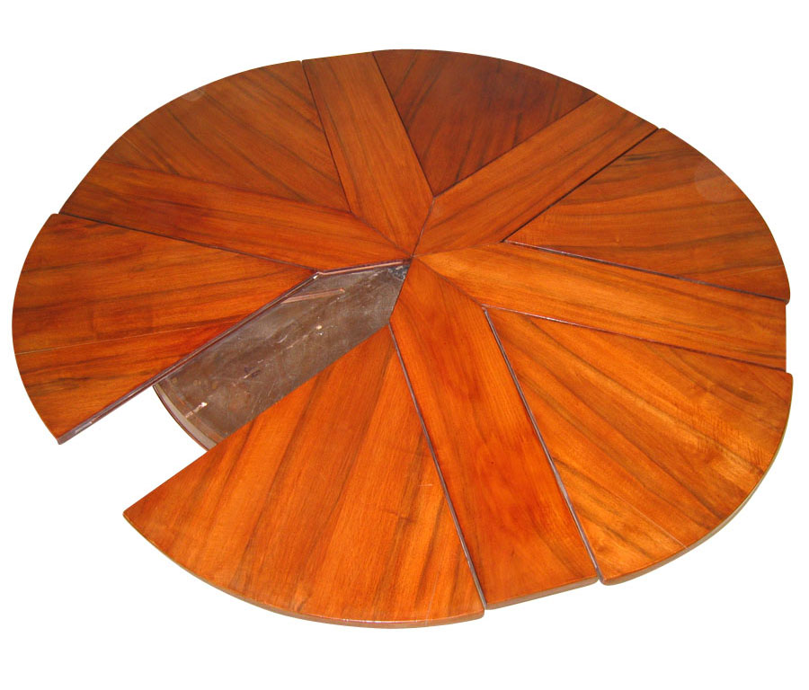 A Large Carved William IV Style Mahogany Segmented Top Circular Dining ...