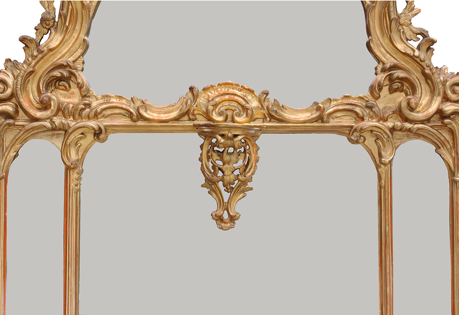 A Fine Austrian 19th Century Rococo Style Gilt Wood Carved and Gesso ...