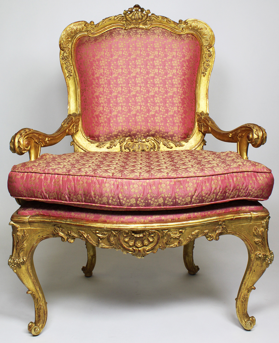 A Fine Pair of Italian Venetian Rococo Revival Style Giltwood Carved ...