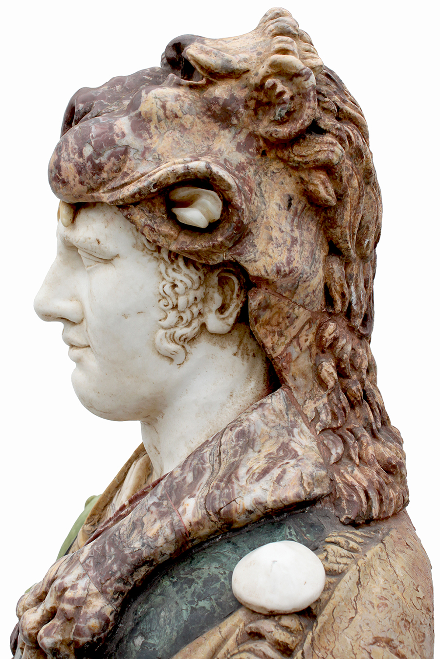A Very Fine and Impressive Life-Size Italian Specimen Marble Bust of a ...