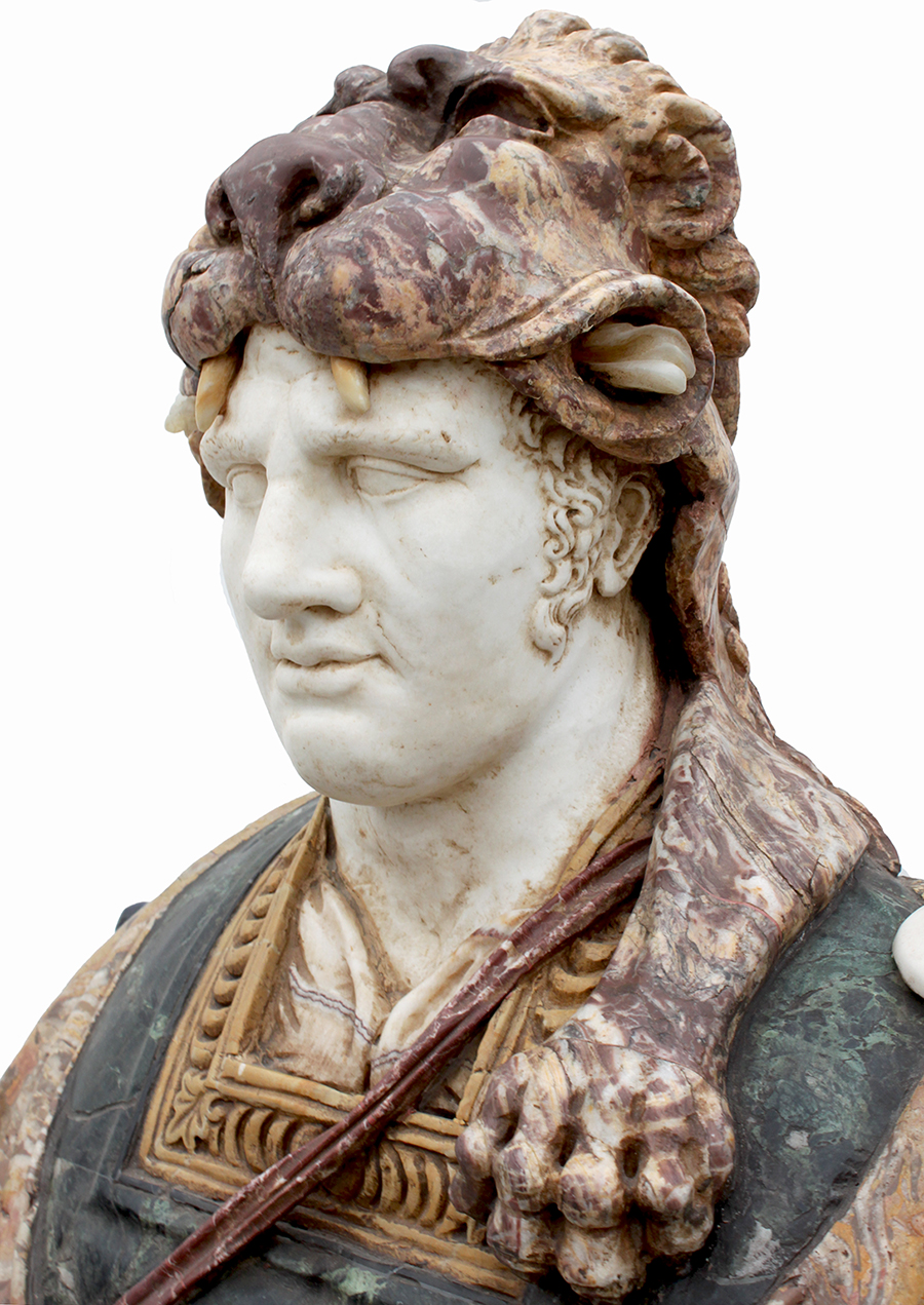 A Very Fine and Impressive Life-Size Italian Specimen Marble Bust of a ...