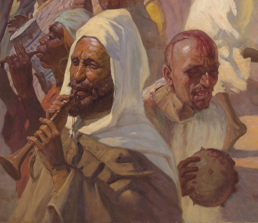 Gordon B. Coutts (Scottish/American, 1868-1937) A Very Fine and Large Oil on Canvas "Ashura ...