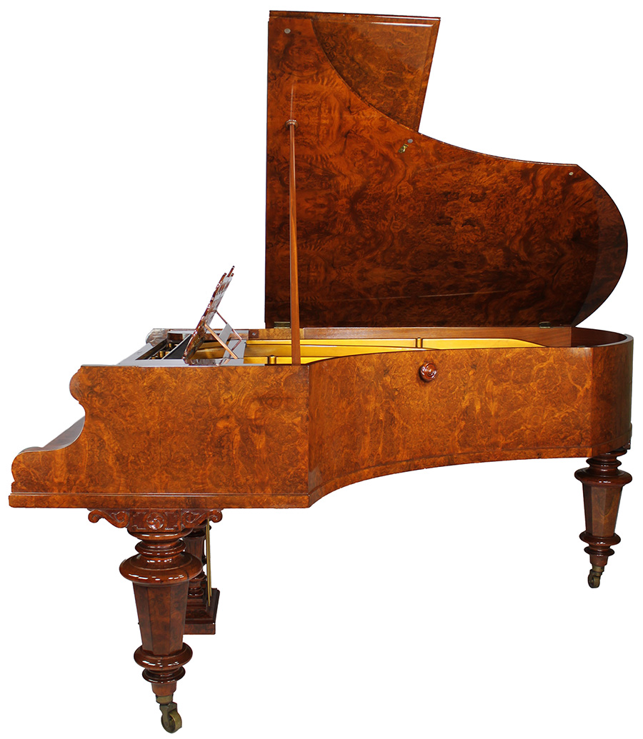 A Very Fine German 19th Century Louis XVI Style Burr Walnut Bechstein ...