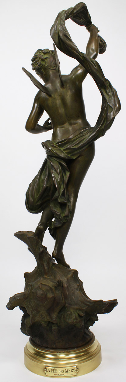A Fine Italian 19th/20th Century Patinated Bronze Figure of "La Fée des ...