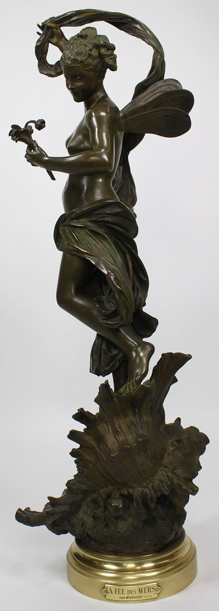 A Fine Italian 19th/20th Century Patinated Bronze Figure of "La Fée des ...
