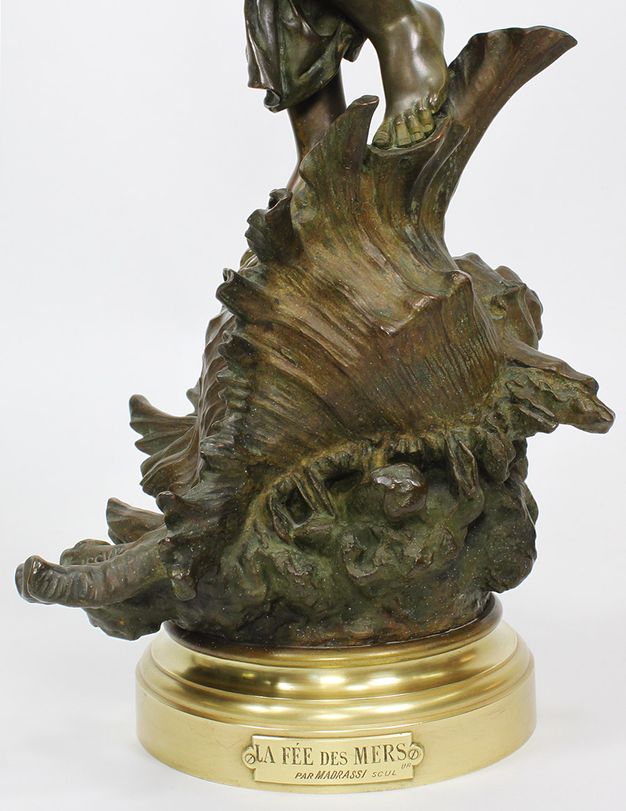 A Fine Italian 19th/20th Century Patinated Bronze Figure of "La Fée des ...