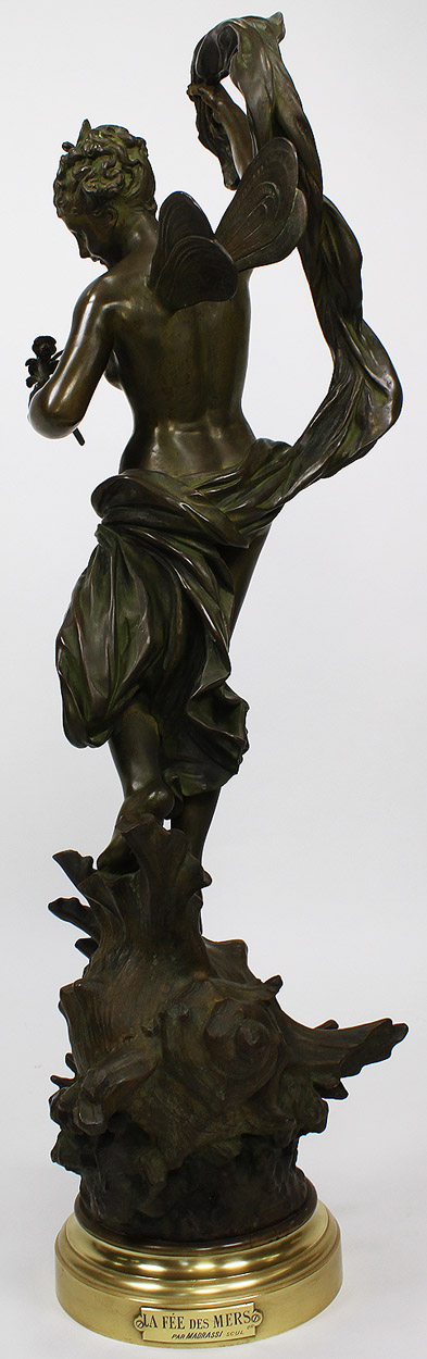 A Fine Italian 19th/20th Century Patinated Bronze Figure of "La Fée des ...