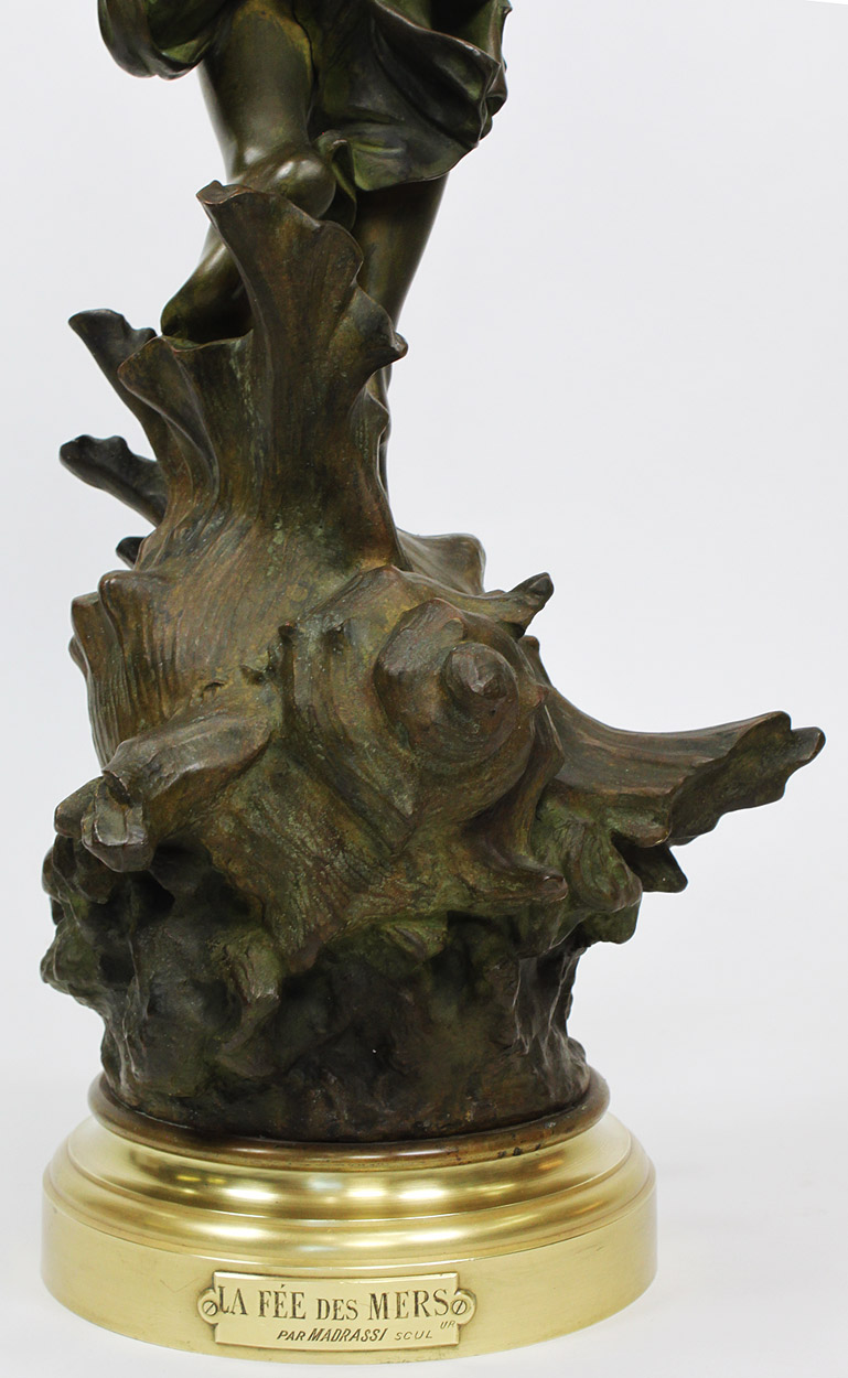 A Fine Italian 19th/20th Century Patinated Bronze Figure of "La Fée des ...