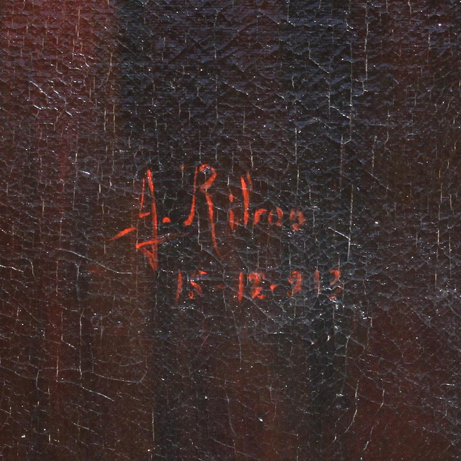 A Large Continental Oil on Canvas "The Prohibited Reading " after Karel ...