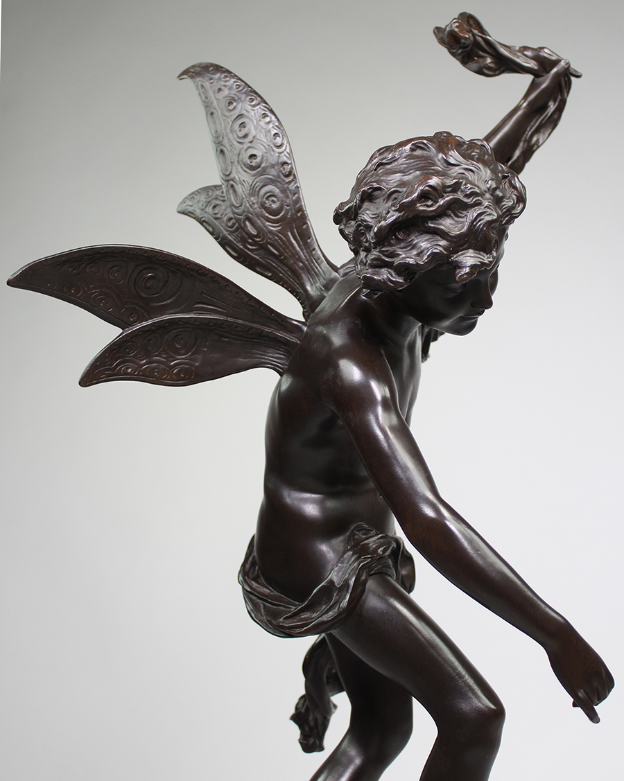 A Fine French 19th/20th Century Patinated Bronze Figure titled “Lutin ...