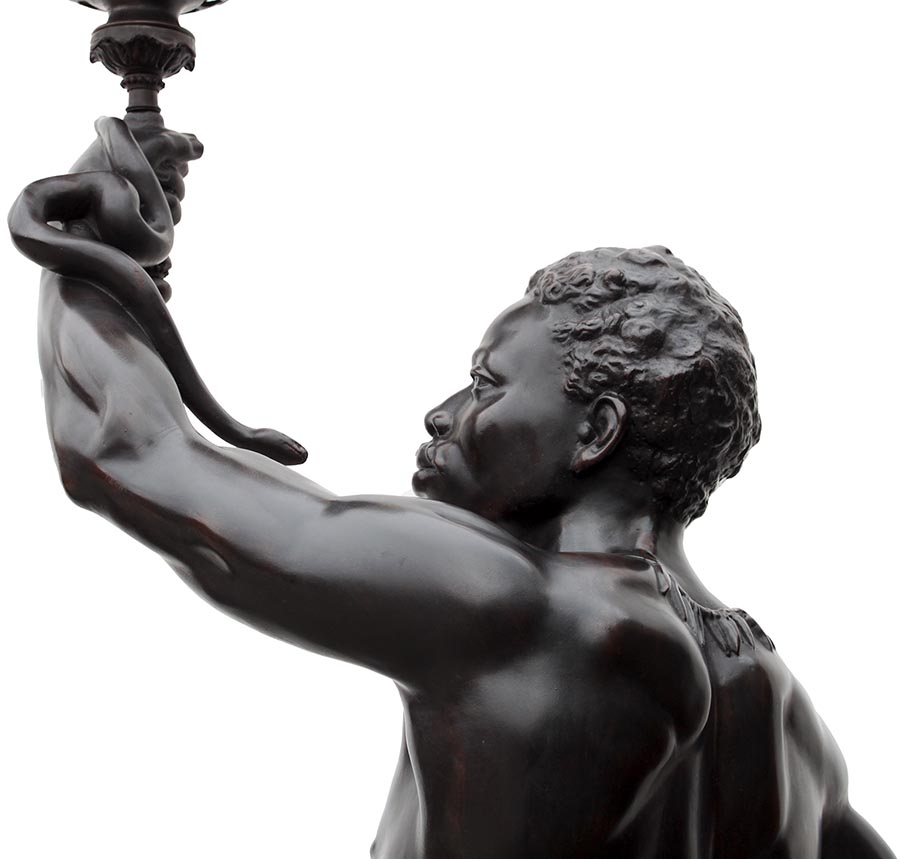 A Palatial Life-Size Pair of French 19th-20th Century Cast-Iron ...