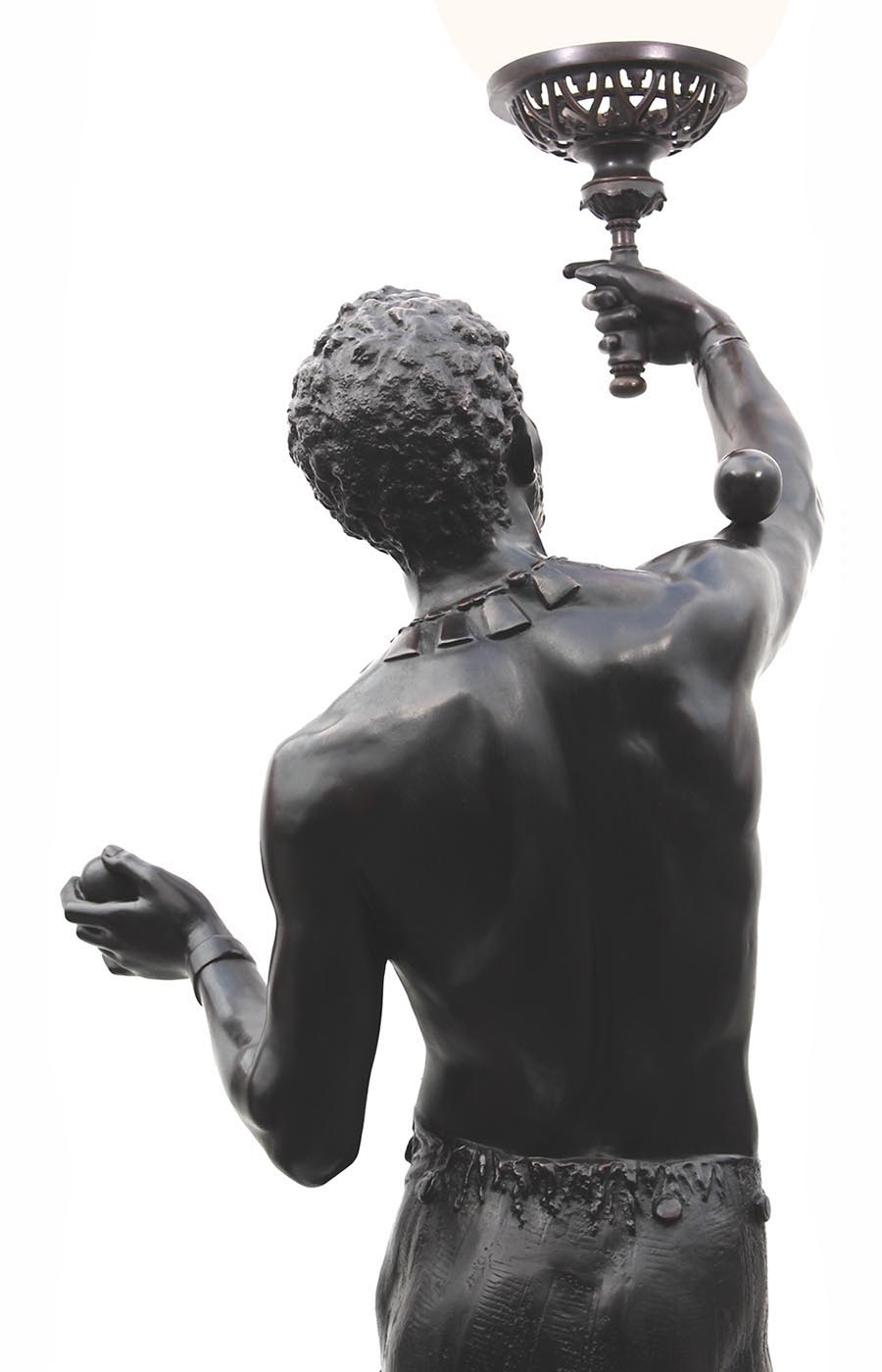 A Palatial Life-Size Pair of French 19th-20th Century Cast-Iron ...