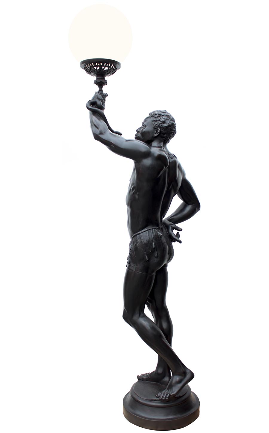 A Palatial Life-Size Pair of French 19th-20th Century Cast-Iron ...